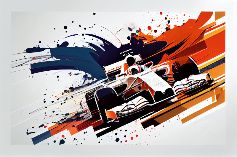F1 Racing Abstract Color Illustration Stock Image - Image of express ...