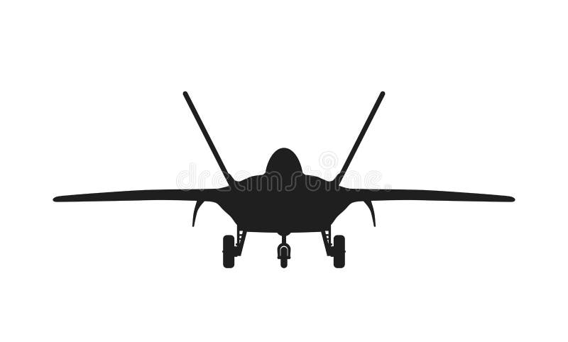 F 22 Raptor Fighter Jet Front View Us Us Air Force Symbol Stock Vector Illustration Of Modern