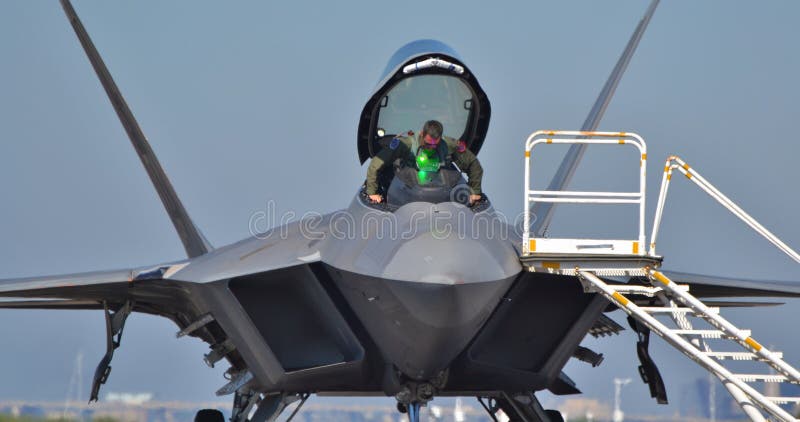 F-22 Raptor Pilot editorial stock image. Image of force - 46817204