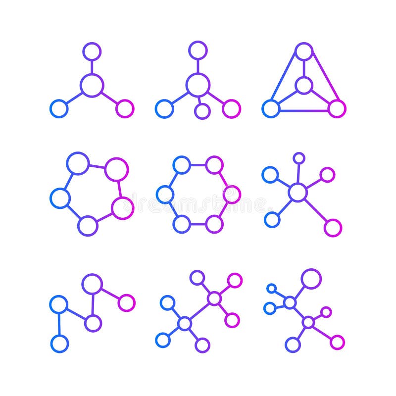F?rmulas Estructurales De Mol?culas Ilustración del Vector - Ilustración de blanco, insignia ...