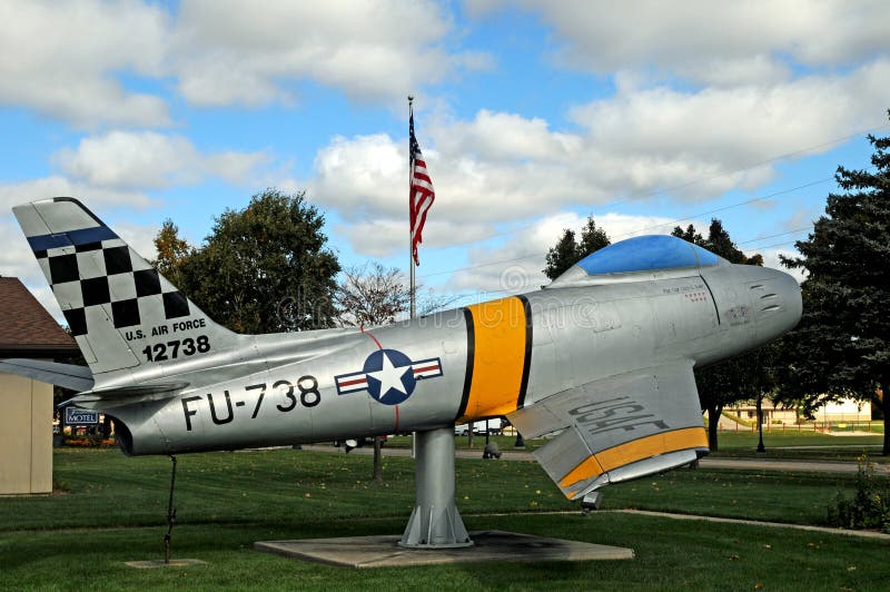 F86 Sabrejet Air FOrce Fighter Editorial Image - Image of blue, clouds ...