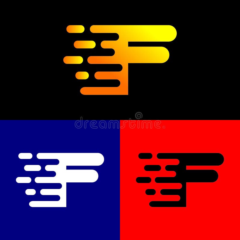 F-shaped Logo Design with a Modern and Simple Design. Stock ...