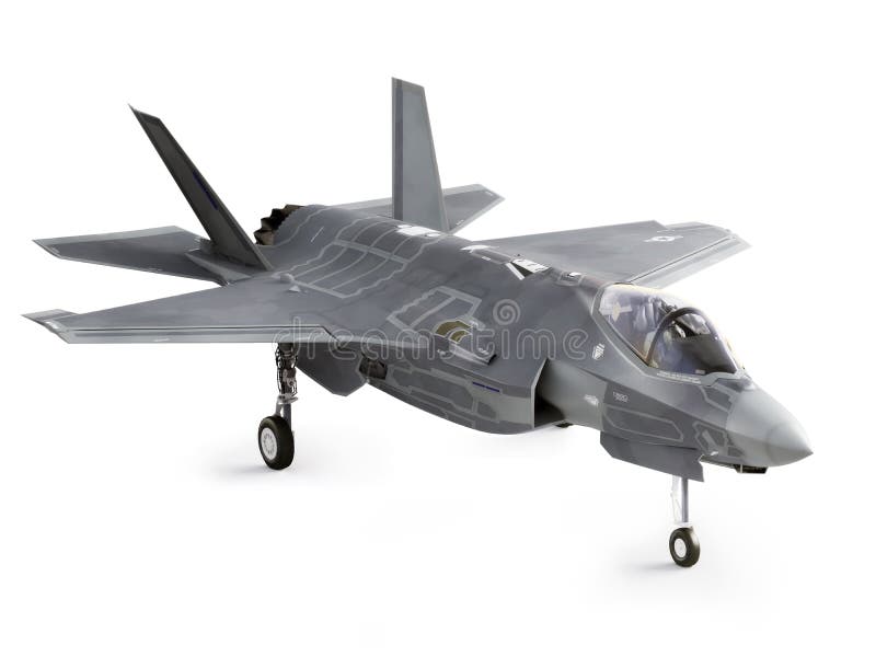 F35 Strike Aircraft Front View Stock Illustration - Illustration of ...