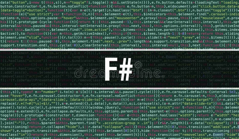 F# Text Written on Programming Code Abstract Technology Background of ...