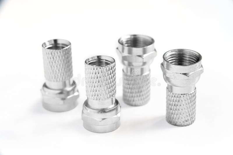 F-type Connector Isolated on White Background Stock Photo - Image of ...