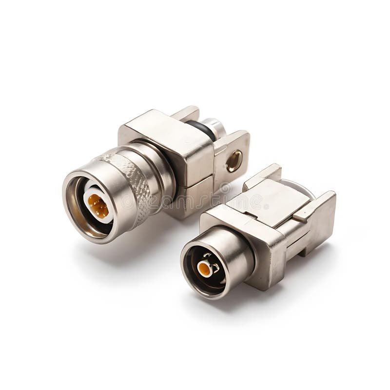 F-Type Connector Isolated on a White Background Stock Illustration ...