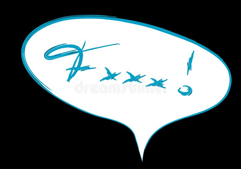 F-word stock illustration. Illustration of shout, blue - 12619316