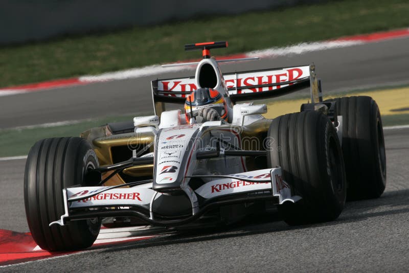 F1 2008 - Vitantonio Liuzzi Force India Editorial Photo - Image of ...