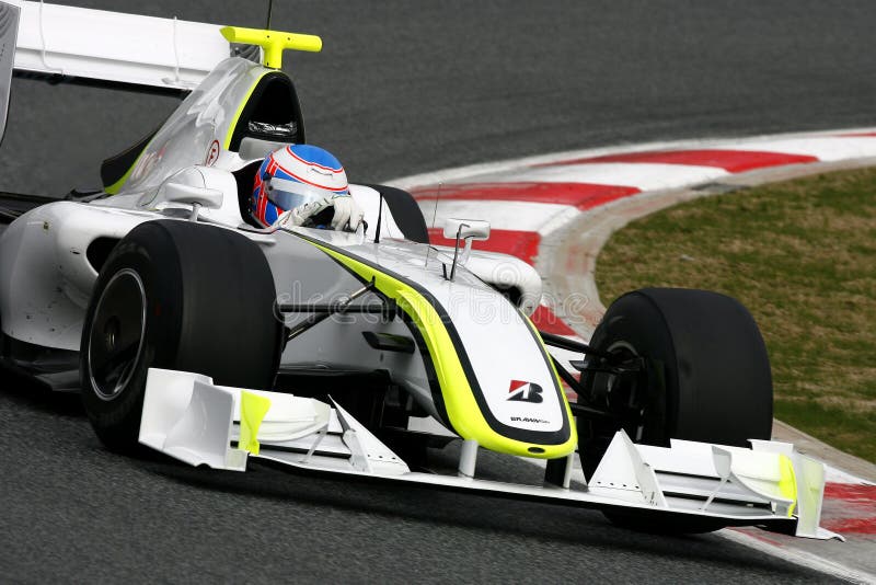 F1 2009 - GP De Hoofdkaas Van Jenson Button Redactionele Stock ...
