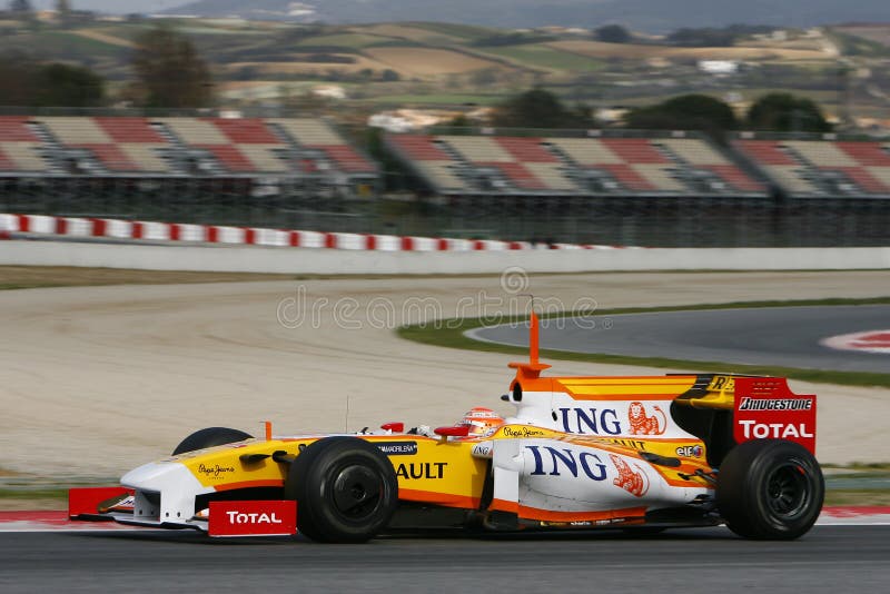 F1 2009 - Nelson Piquet Renault Editorial Photo - Image of barcelona ...