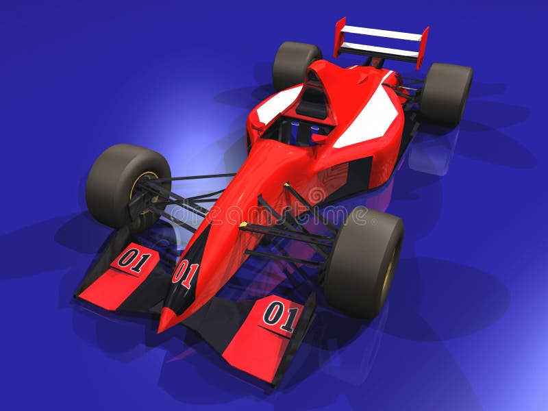 F1 rode raceauto volume 1 stock illustratie. Illustration of ...