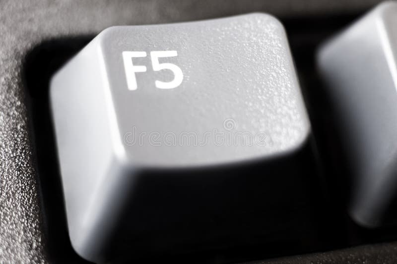 F5 Refresh Button Extreme Closeup Stock Image - Image of button, macro ...