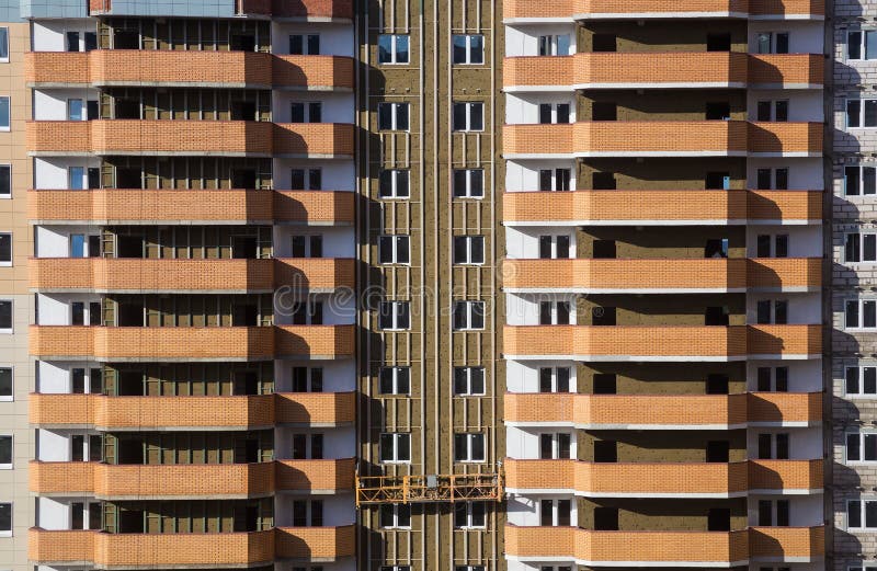 FaÃ§ade Finish of the Building Stock Image - Image of multi, sunny ...