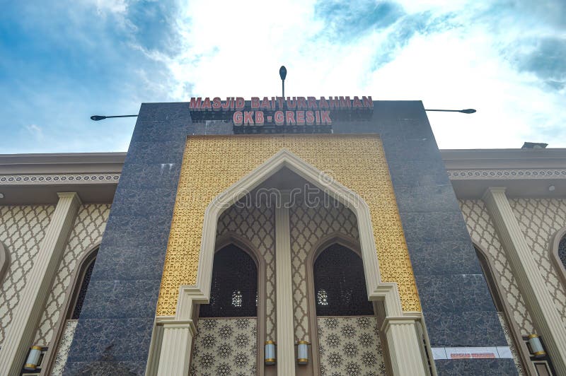 The Façade of a Mosque in Indonesia Editorial Photography - Image of ...