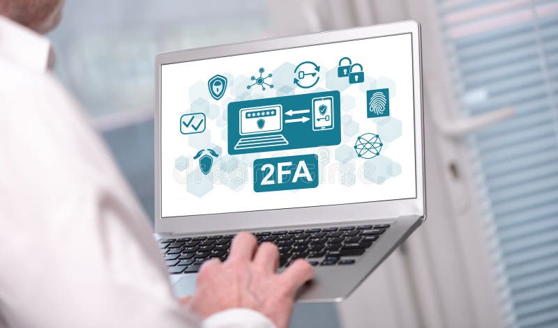 2fa Concept on a Laptop Screen Stock Photo - Image of internet ...