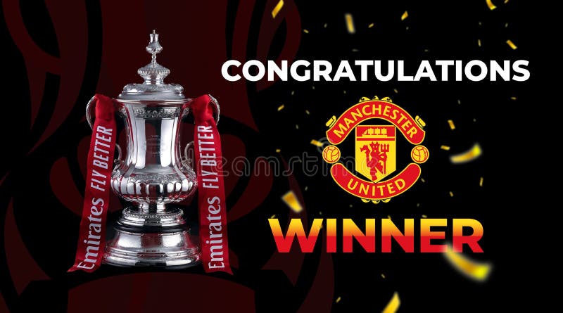 FA Cup Replica Trophy on Black Background. Editorial Photography ...