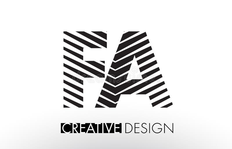 FA F a Lines Letter Design with Creative Elegant Zebra Stock Vector ...