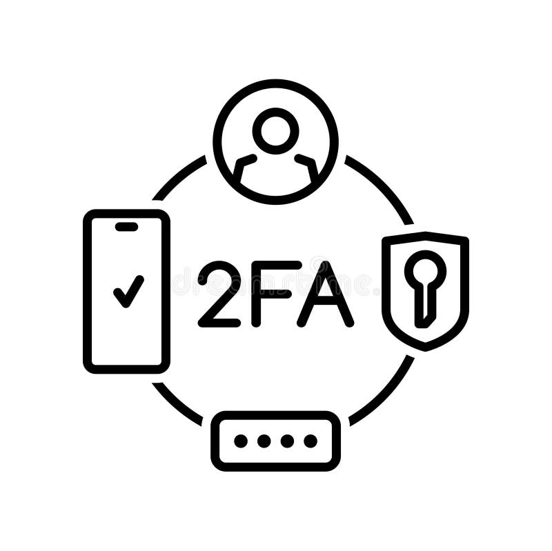 2FA. Two Factor Verification Vector Thin Line Icon Stock Illustration ... 2FA. Two Factor Verification Vector Thin Line Icon Stock Illustration ...