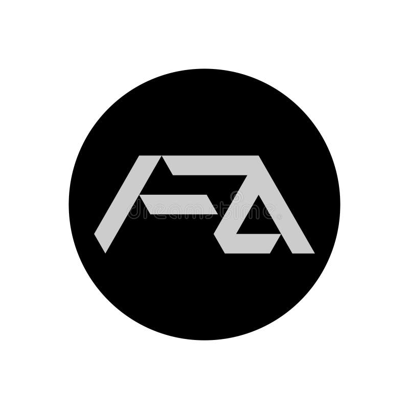 FA Letter Logo Design with Simple Style Stock Vector - Illustration of ...