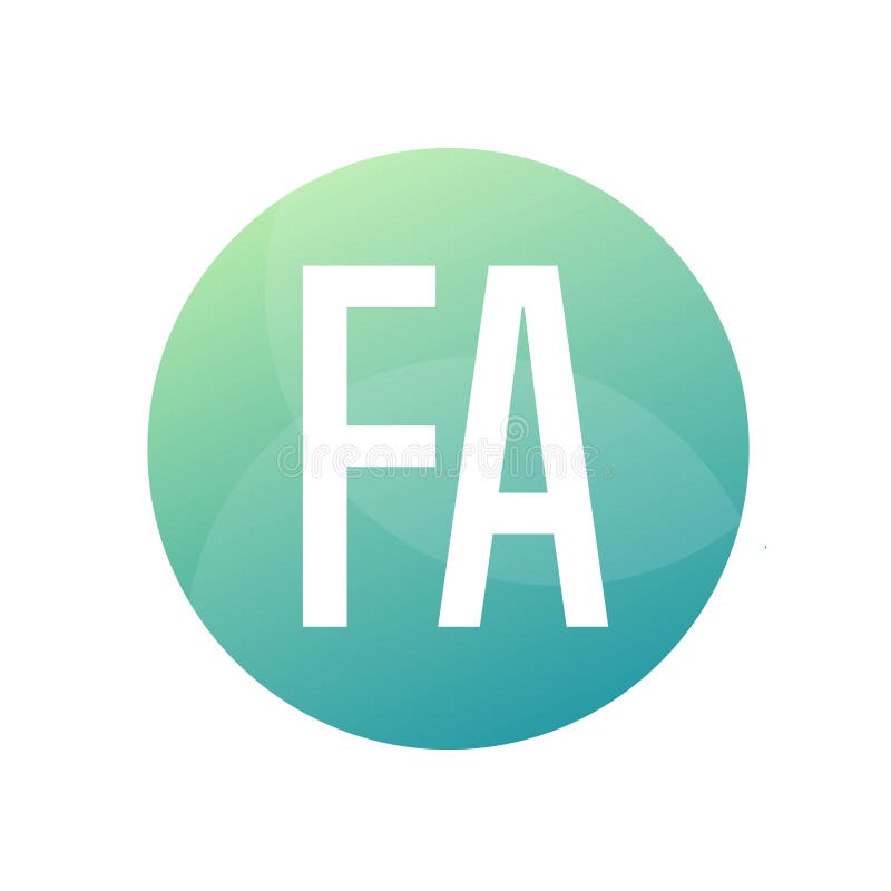 FA Letter Logo Design with Simple Style Stock Illustration ...