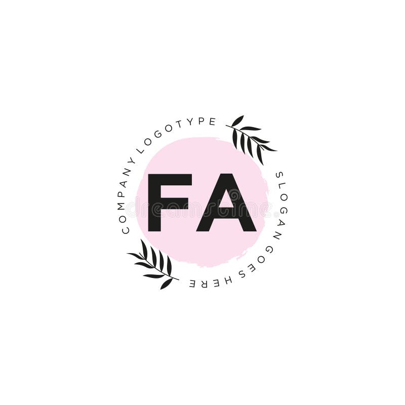 FA Letter Logo Icon Design Template Elements Stock Vector ...