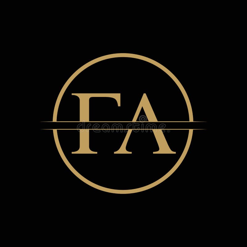 FA Letter Type Logo Design Vector Template. Abstract Letter FA Logo ...