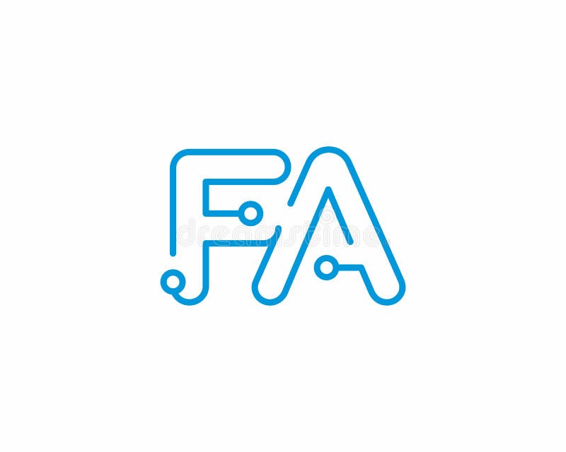 FA Letters, Electronic Circuit, Technology Logo Design Vector 001 Stock ...