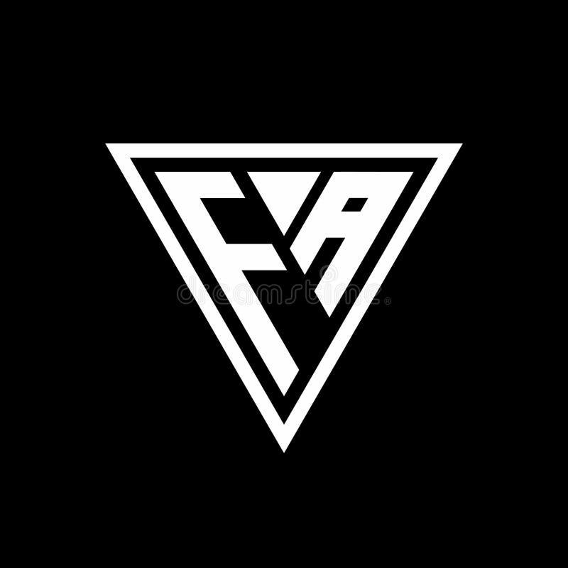 FA Logo Monogram with Triangle Shape Designs Template Stock Vector ...