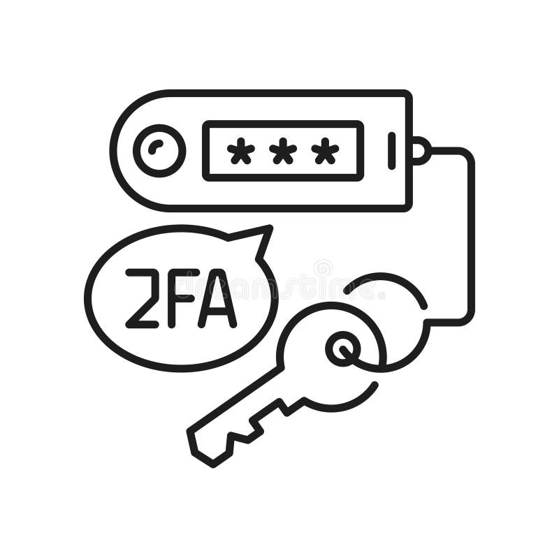 2fa Password Verification Usb Key Authentication Stock Vector Illustration Of Identity