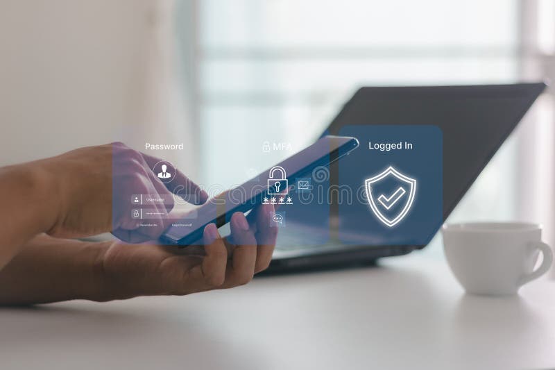 2fa Security Otp One Time Password Digit Security Code On Mobile Phone Smartphone Screen