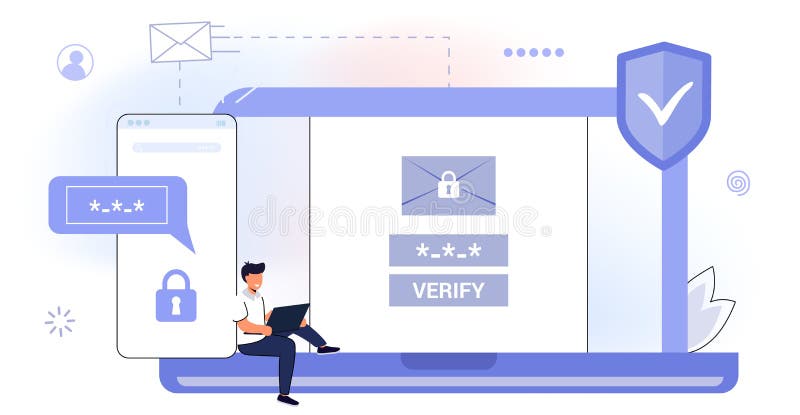 2fa Two Factor Authentication Password Secure Notice Login Verification Code Stock Vector