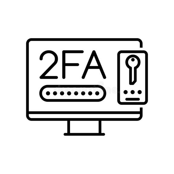 2fa Two Factor Verification Icon Online Security Stock Vector Illustration Of Icon Step