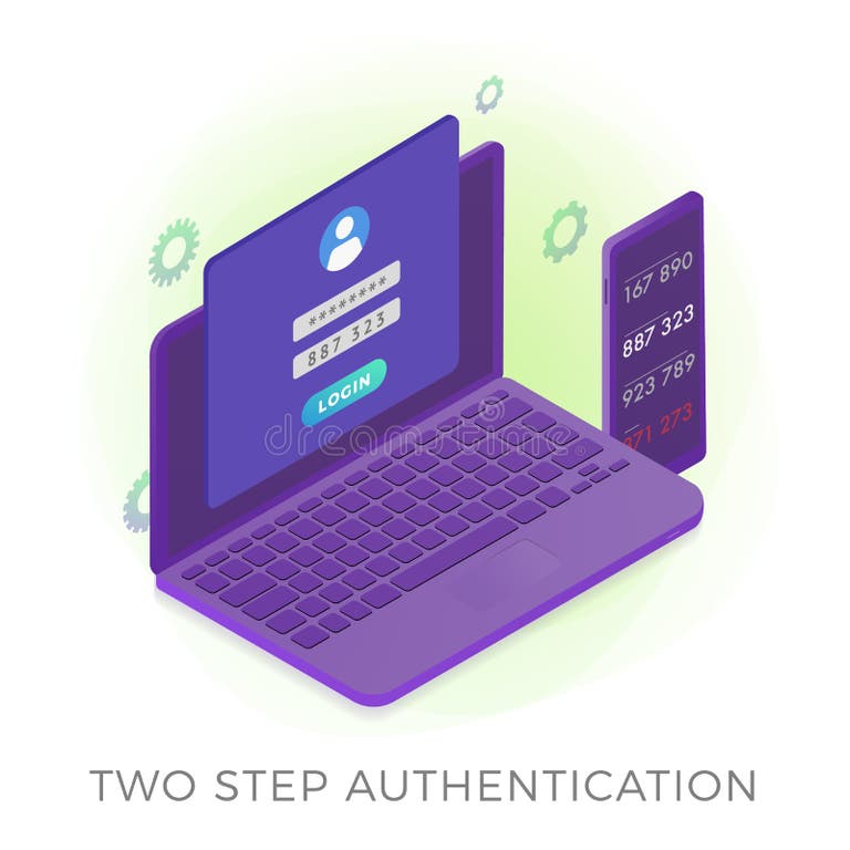 2FA Two Step Authentication Flat Vector Icon Stock Vector ...