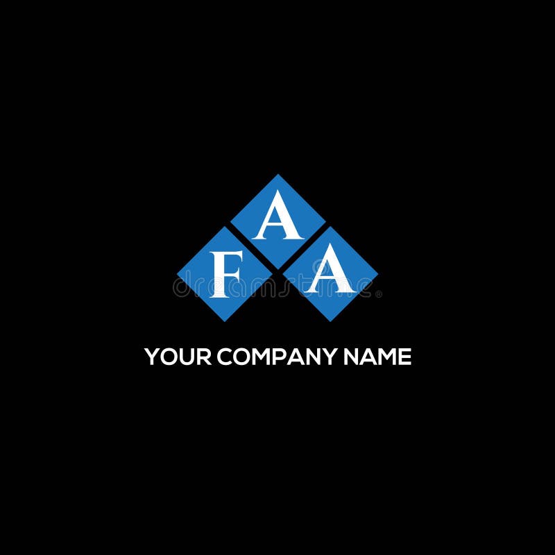 FAA Letter Logo Design on BLACK Background. FAA Creative Initials ...