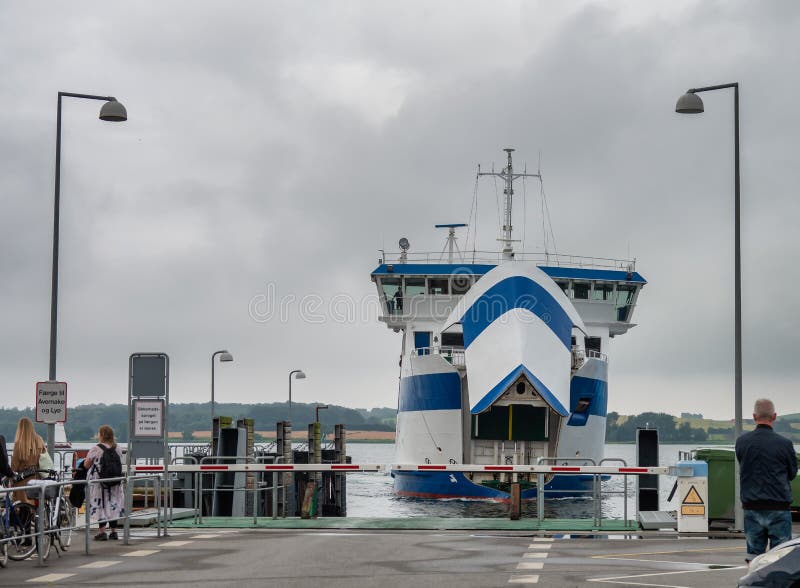 Faaborg Harbor with the Ferry To the Archipelago, Denmark Editorial ...