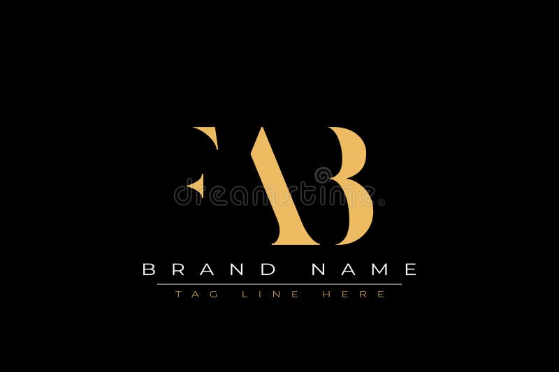FAB Abstract Letter Logo Design Stock Vector - Illustration of ...