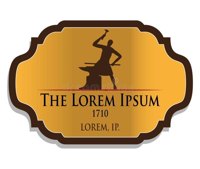 Fabbro Logo Design illustrazione di stock. Illustrazione di operaio ...