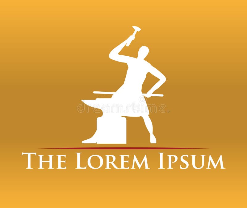 Fabbro Logo Design illustrazione di stock. Illustrazione di distintivo ...