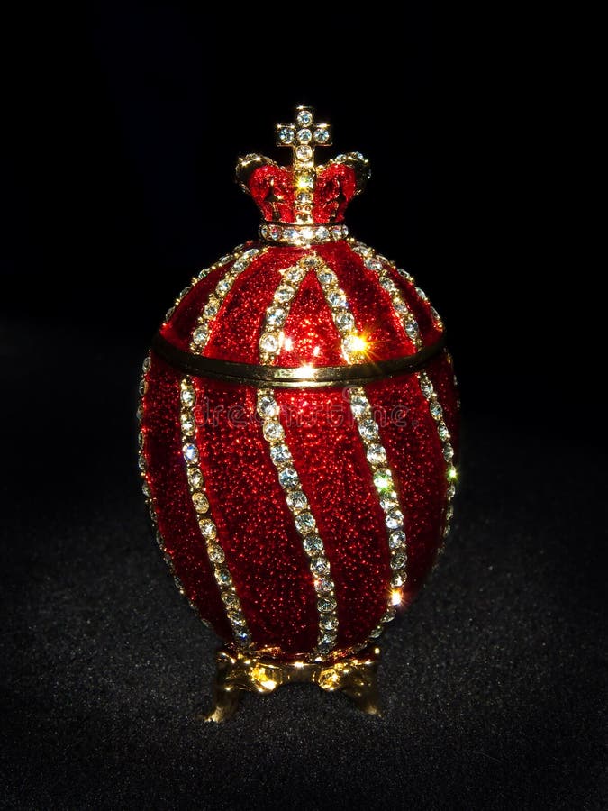 Faberge Egg in black stock photo. Image of casket, celebration - 10801808