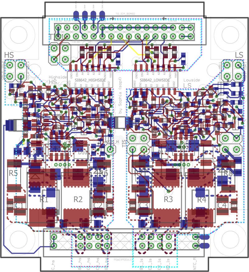 Fabolous Printed Circuit Board Pcb Layout with 6 Layers. Topside in Red ...