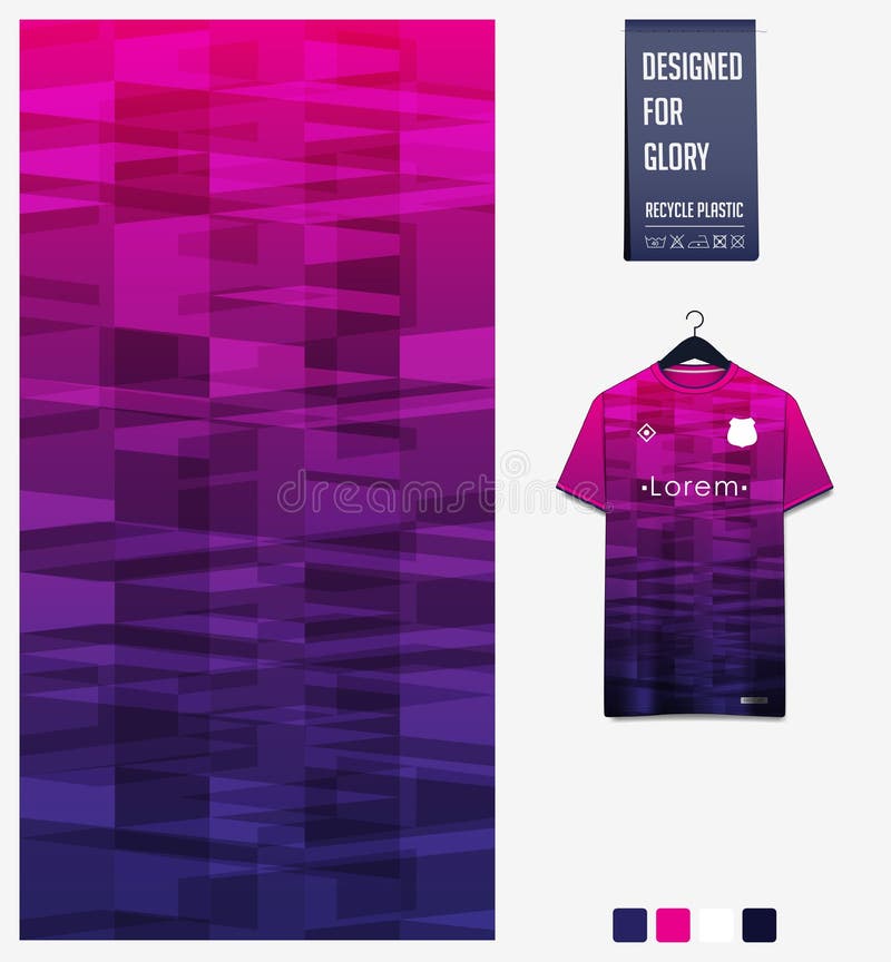Soccer Jersey Pattern Design. Geometric Pattern on Violet Background ...