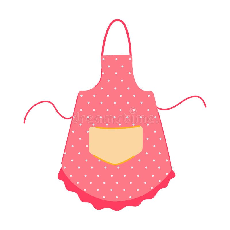 Fabric Apron Kitchen Cartoon Vector Illustration Stock Vector ...