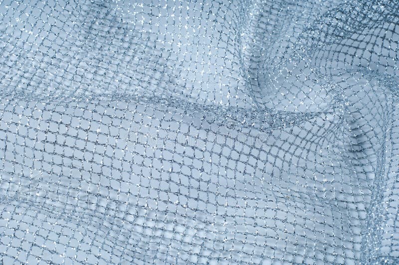 Fabric, Background Texture. White Silver Mesh Fabric, with a Woven ...