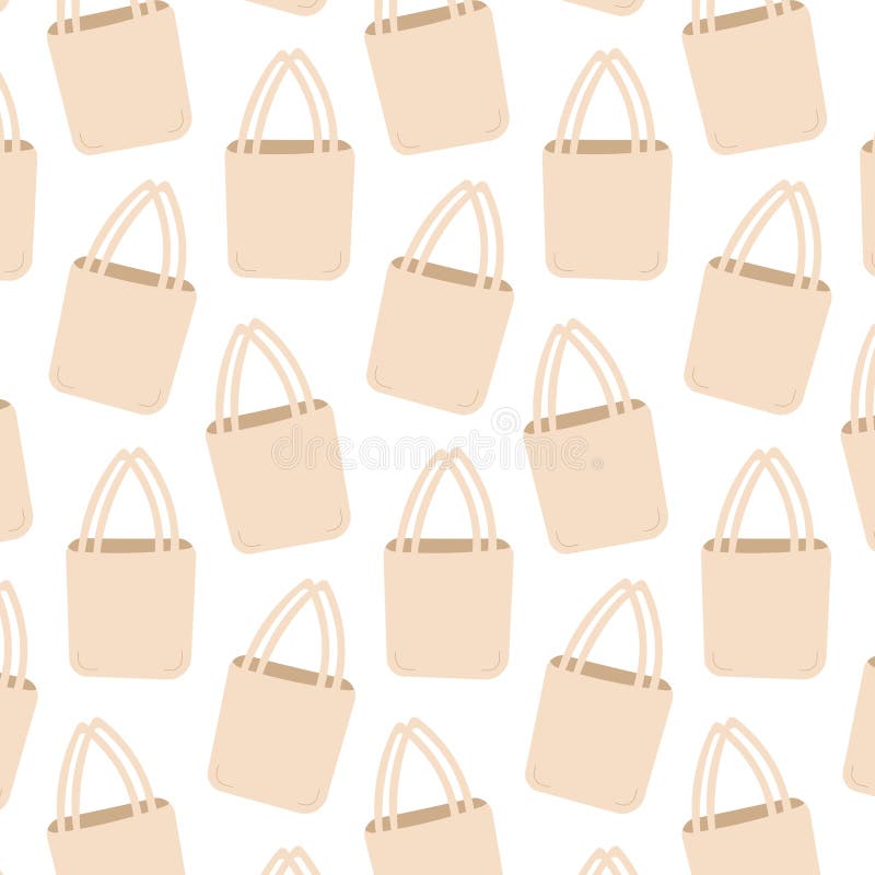 Fabric Bag Zero Waste Eco No Plastic Stock Vector - Illustration of ...