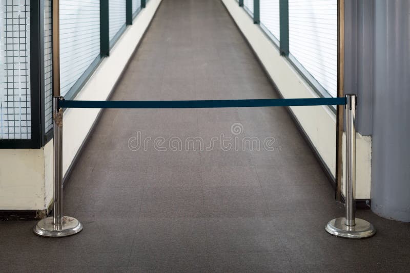 Fabric Barrier between Steel Pole Stock Photo - Image of access, line ...