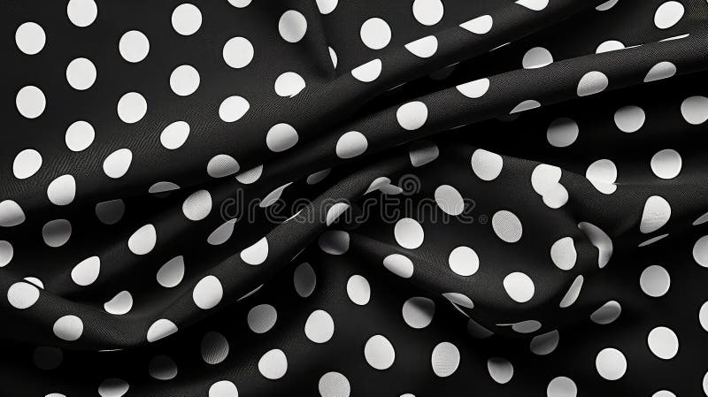 Fabric Black and White Dot Pattern Stock Illustration - Illustration of ...