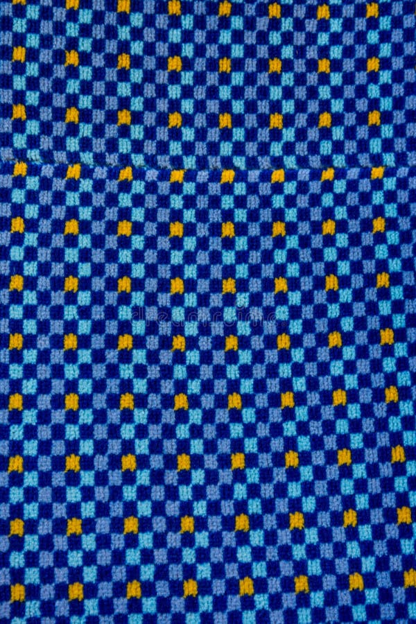 Fabric Blue Square Eye Catching Pattern Stock Image - Image of detail ...
