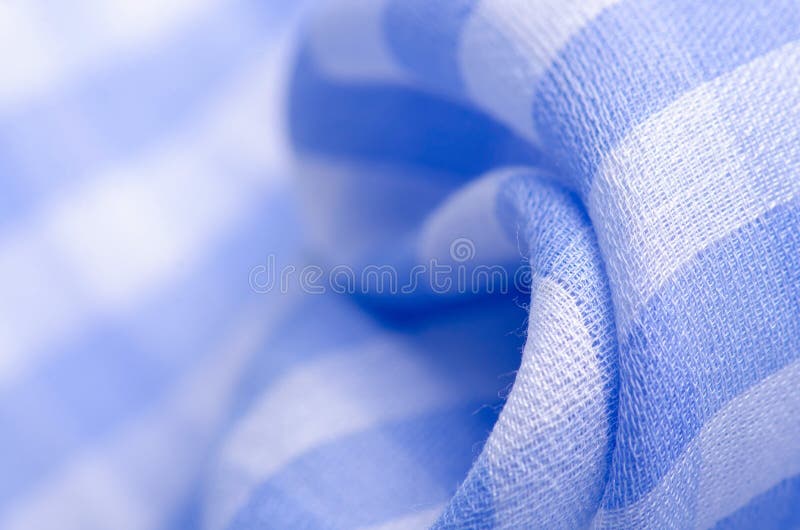 Fabric Blue White Cage Cloth Textile Material Texture Stock Photo ...