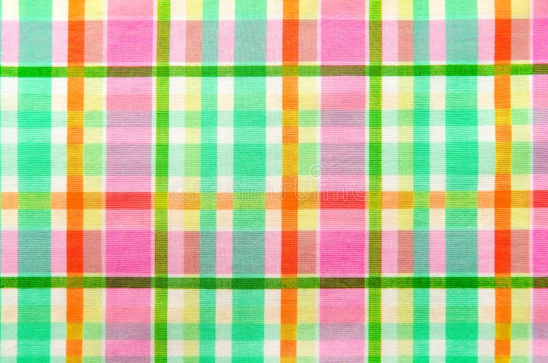 Fabric.Checkered Fabric. Checkered Pattern on Fabric of Different ...