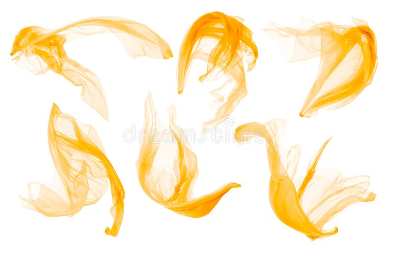 Fabric Cloth Flow and Waves, Folded Satin Fly Red Black on White Stock ...